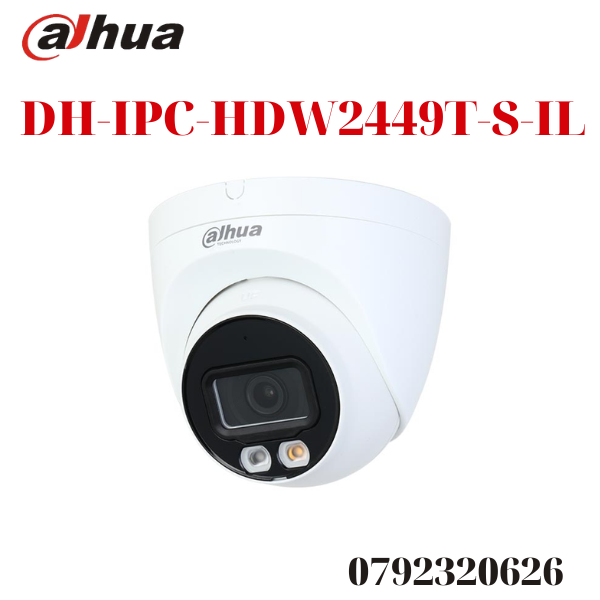 Camera IP Dome Full Color 4.0MP DAHUA DH-IPC-HDW2449T-S-IL - Siêu Thị Thiết Bị An Ninh