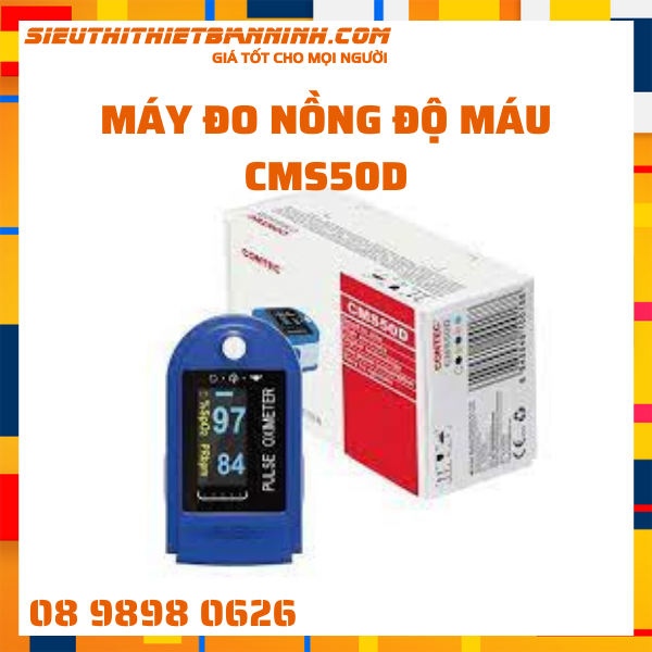 MÁY ĐO NỒNG ĐỘ OXY TRONG MÁU VÀ NHỊP TIM SPO2 CONTEC CMS50D - Siêu Thị Thiết Bị An Ninh