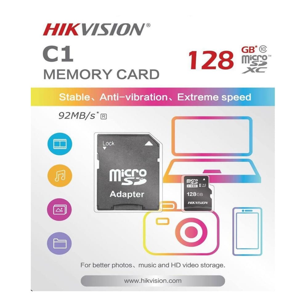 Thẻ nhớ Hikvision chuyên 128GB dùng cho camera HS-TF-C1(STD)/128G/Adapter - Siêu Thị Thiết Bị An ...